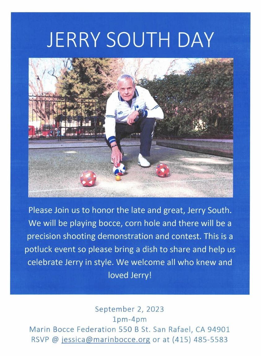 2023 Jerry South Day at the Marin Bocce Federation